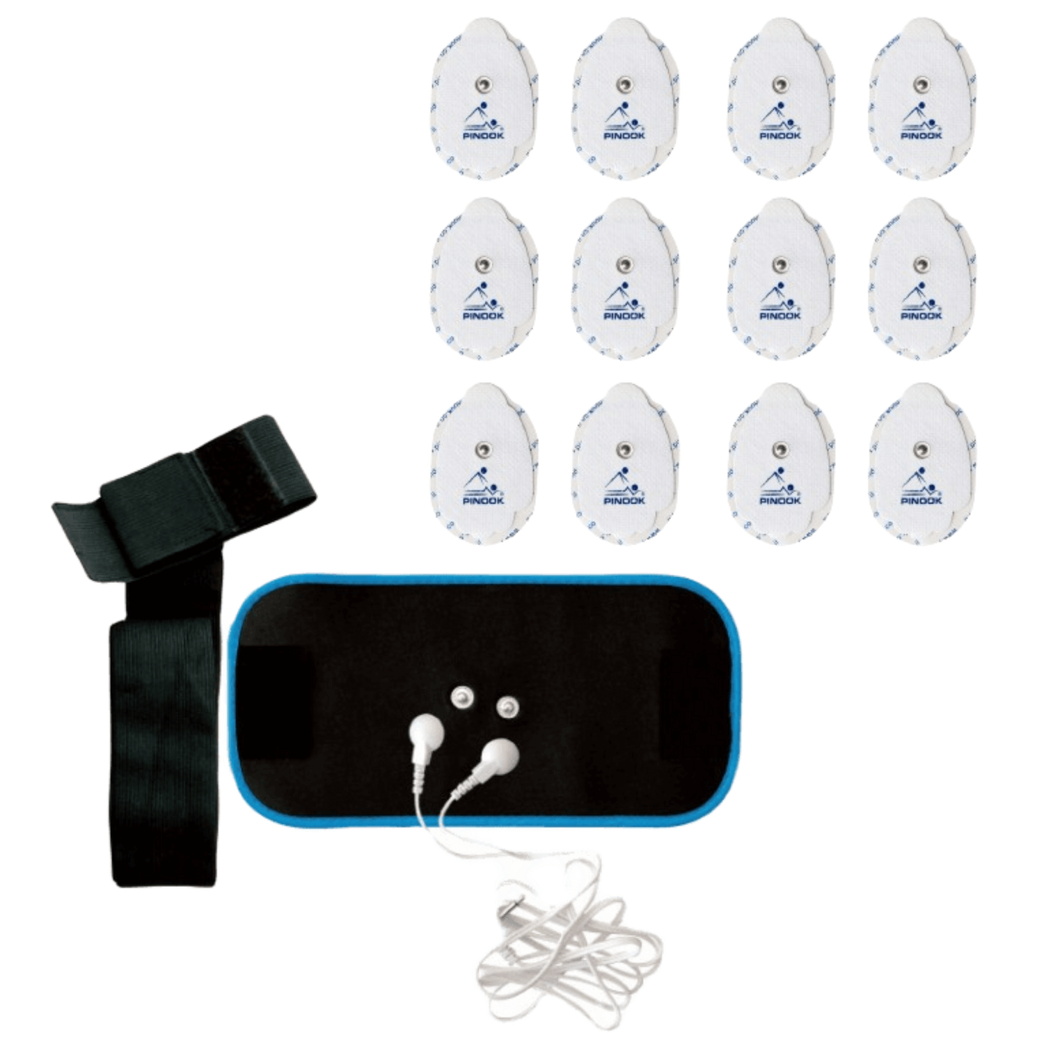12 אלקטרודות (6 זוגות) וחגורת אלקטרודה טנס EMS לגב